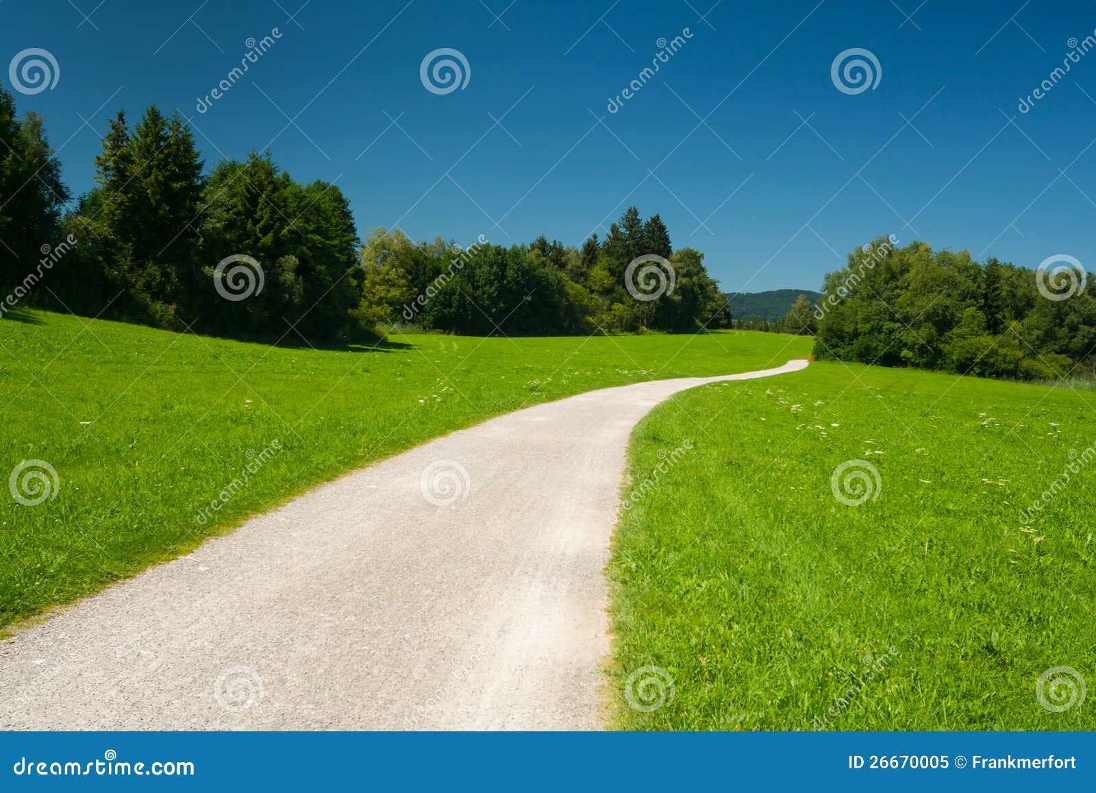 Path through meadows stock image. Image of hiker, relax - 26670005