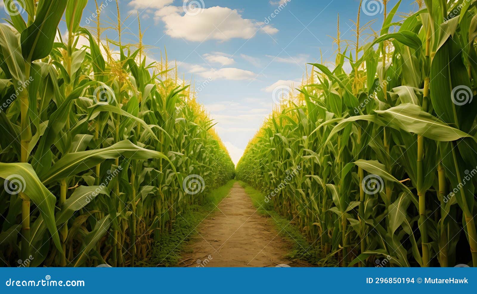 Path in the Middle, Field, of Corn. Corn As a Dish of Thanksgiving for ...