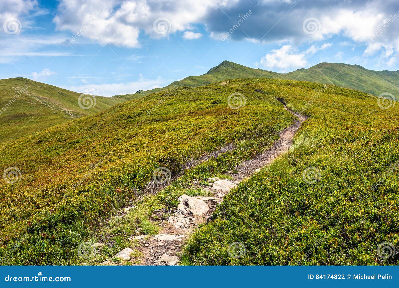 Path through the Mountain Ridge Stock Photo - Image of adventure, range ...
