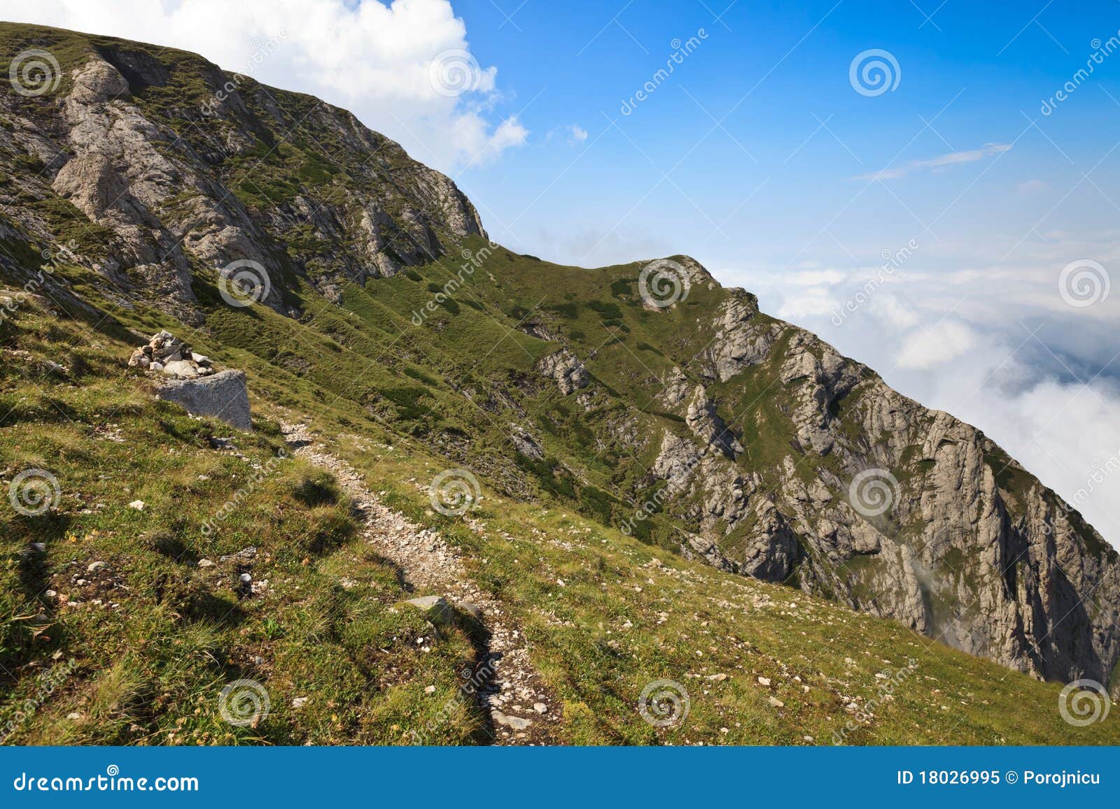 Path on a mountain slope stock image. Image of countryside - 18026995