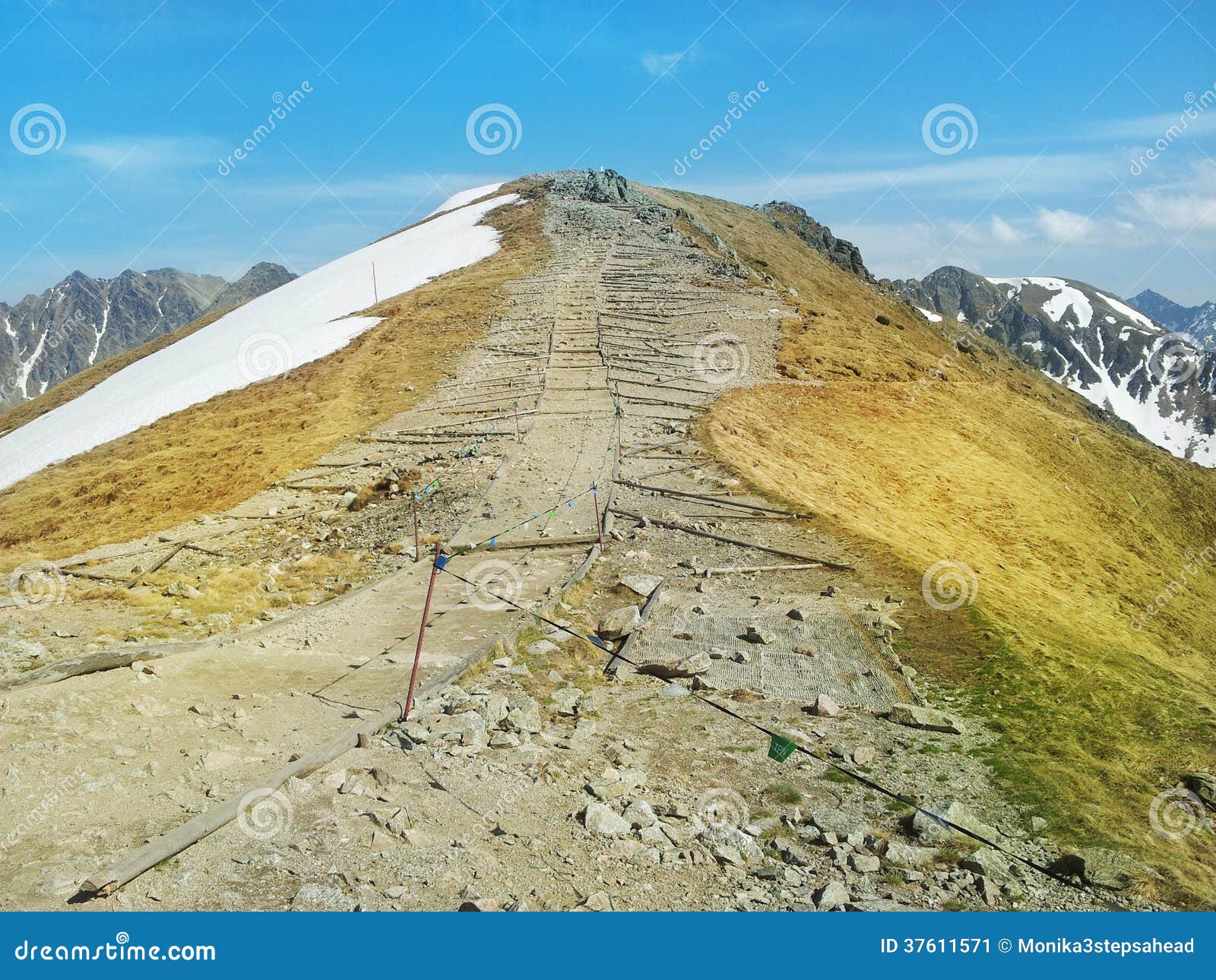 Path on the mountain top stock image. Image of grass - 37611571