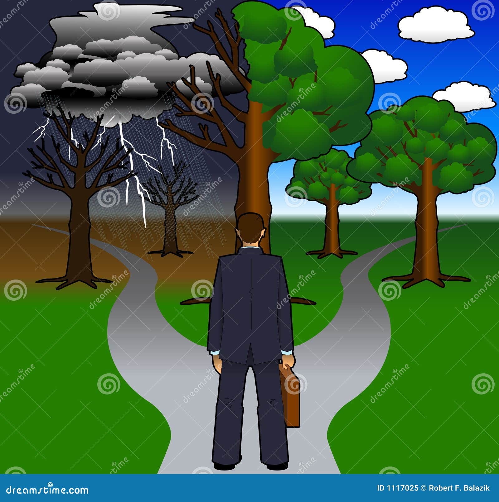 Path_not_taken_02 stock vector. Illustration of graphic - 1117025