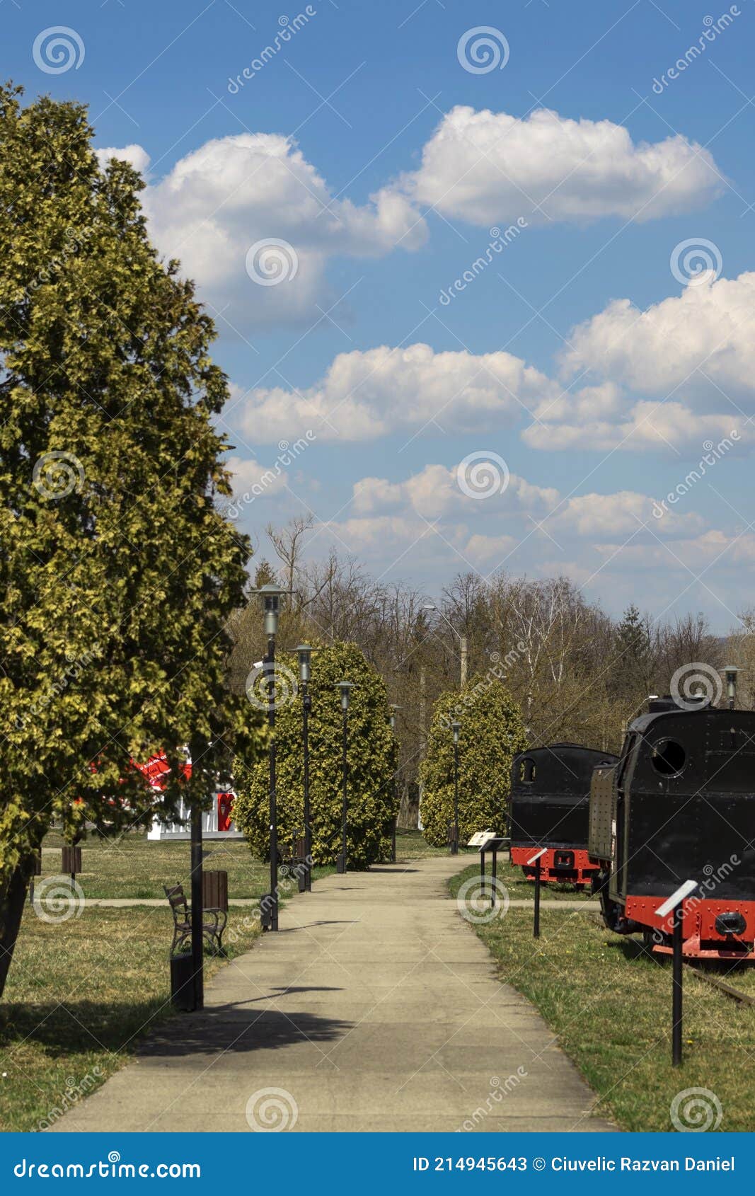 A Path in an Old Train Museum Wallpaper Stock Image - Image of footpath ...