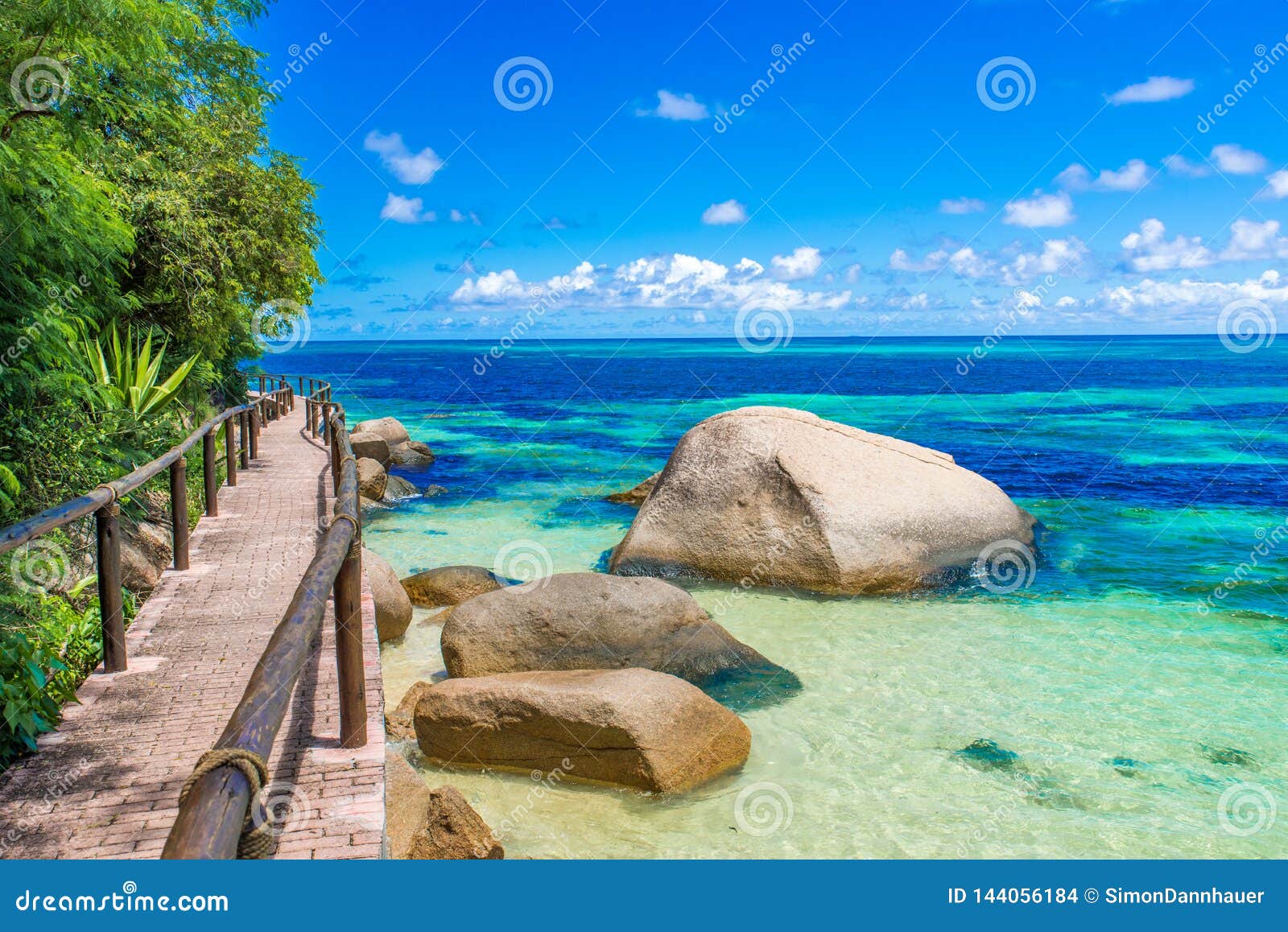 Path at paradise coast stock photo. Image of mahe, rock - 144056184