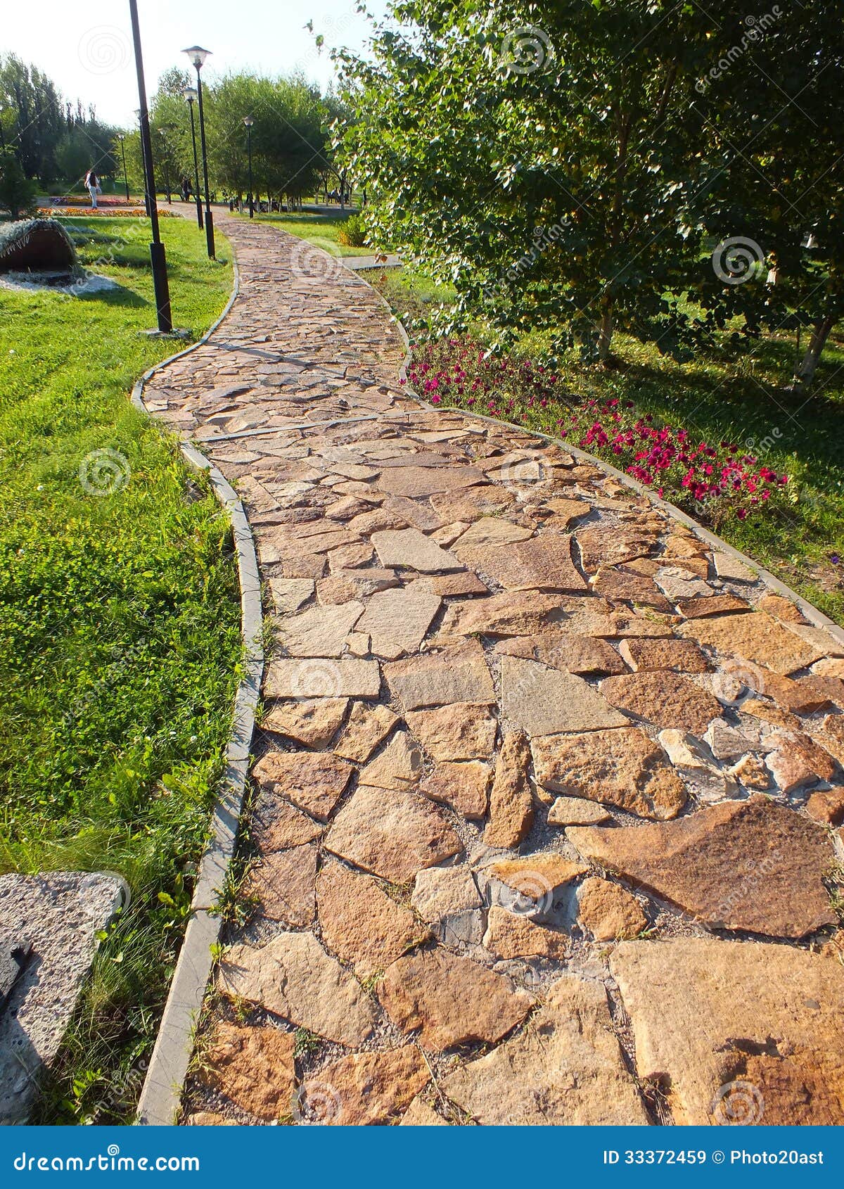 A path in the park stock image. Image of park, paved - 33372459