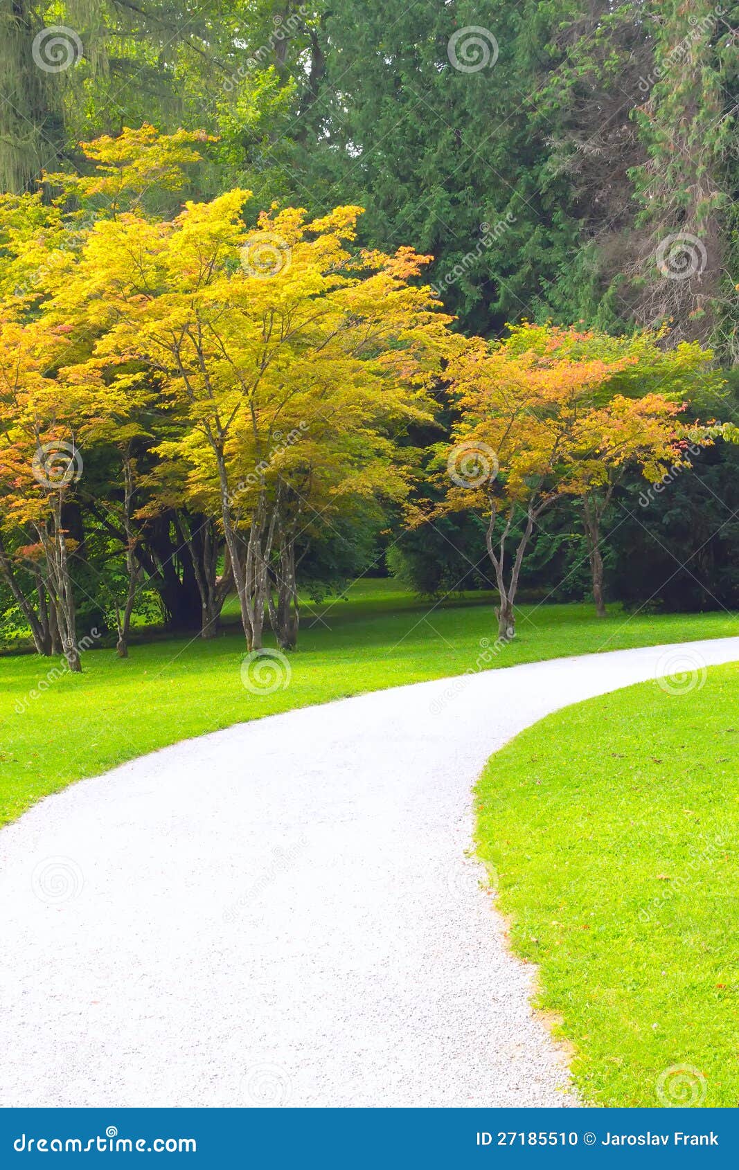 Path In A Peaceful Landscape Garden Stock Photo - Image of nature, home ...