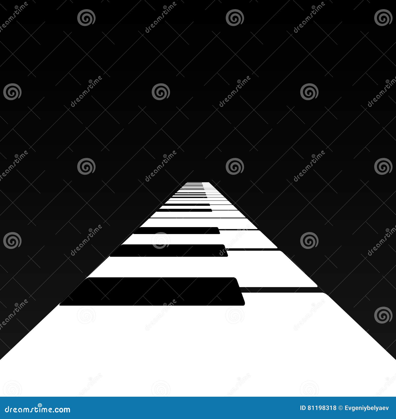 The Path of the Piano Keys. Vector Illustration Stock Vector ...