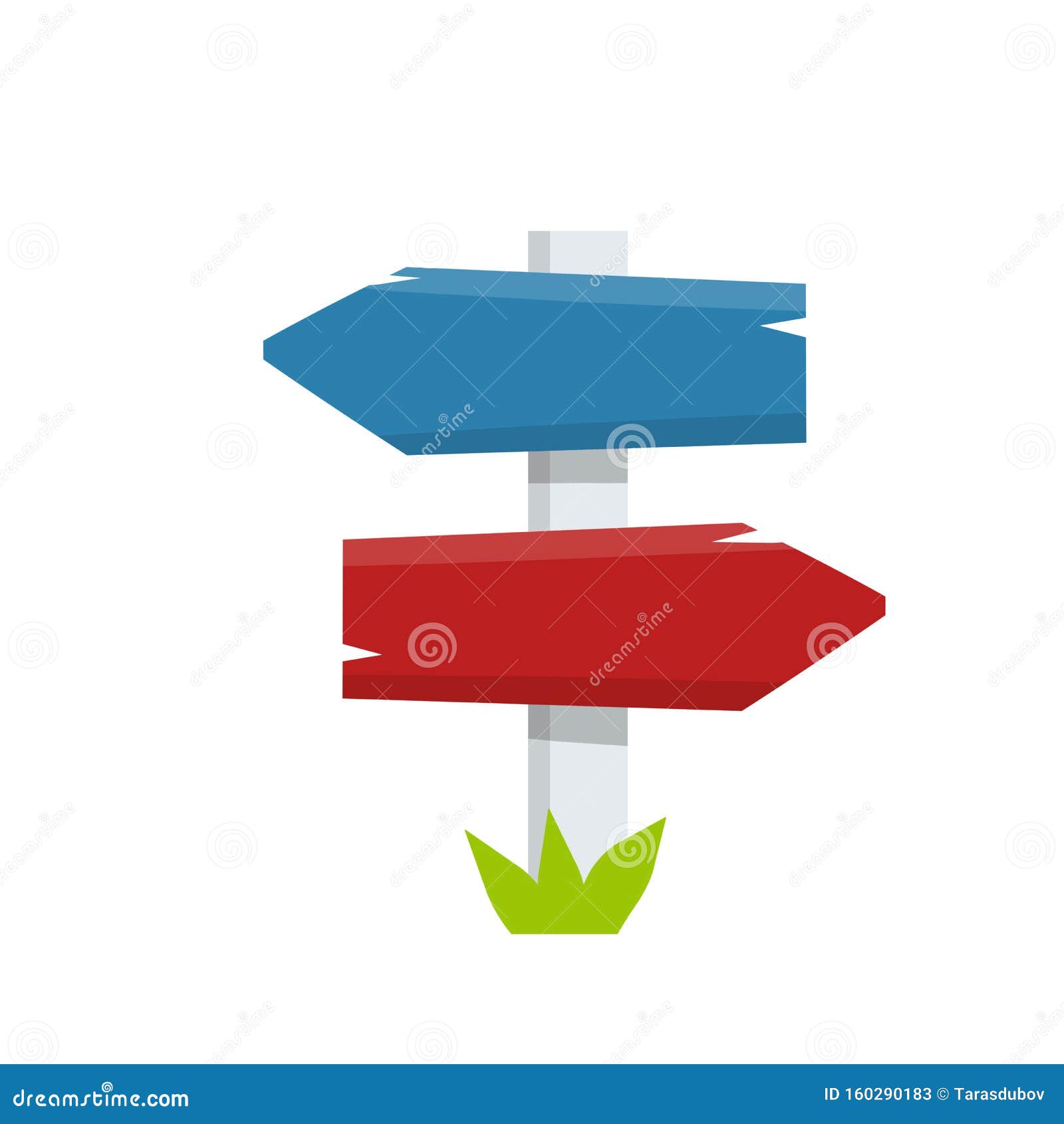 Path Pointer with Red Plate. Stock Vector - Illustration of info, grass ...