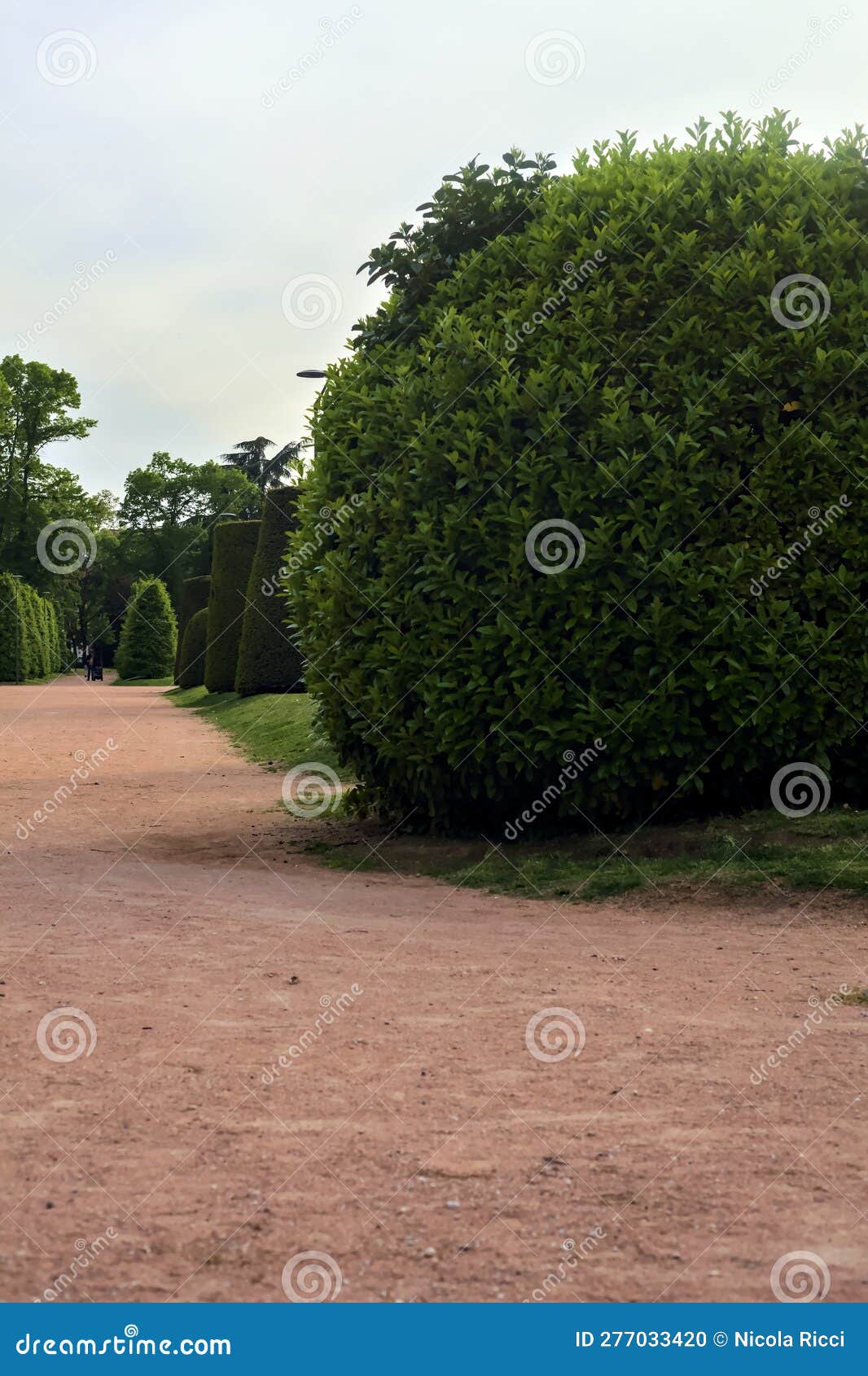 Path in a Public Park in an Italian Town at Sunset Stock Photo - Image ...