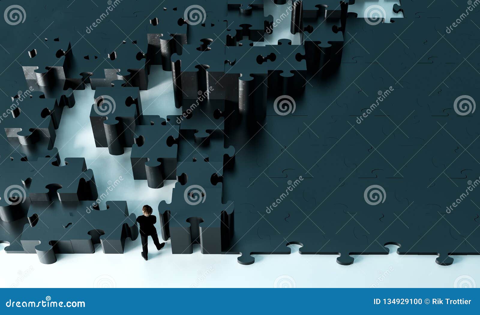 Following a Path through a Puzzle Stock Illustration - Illustration of ...