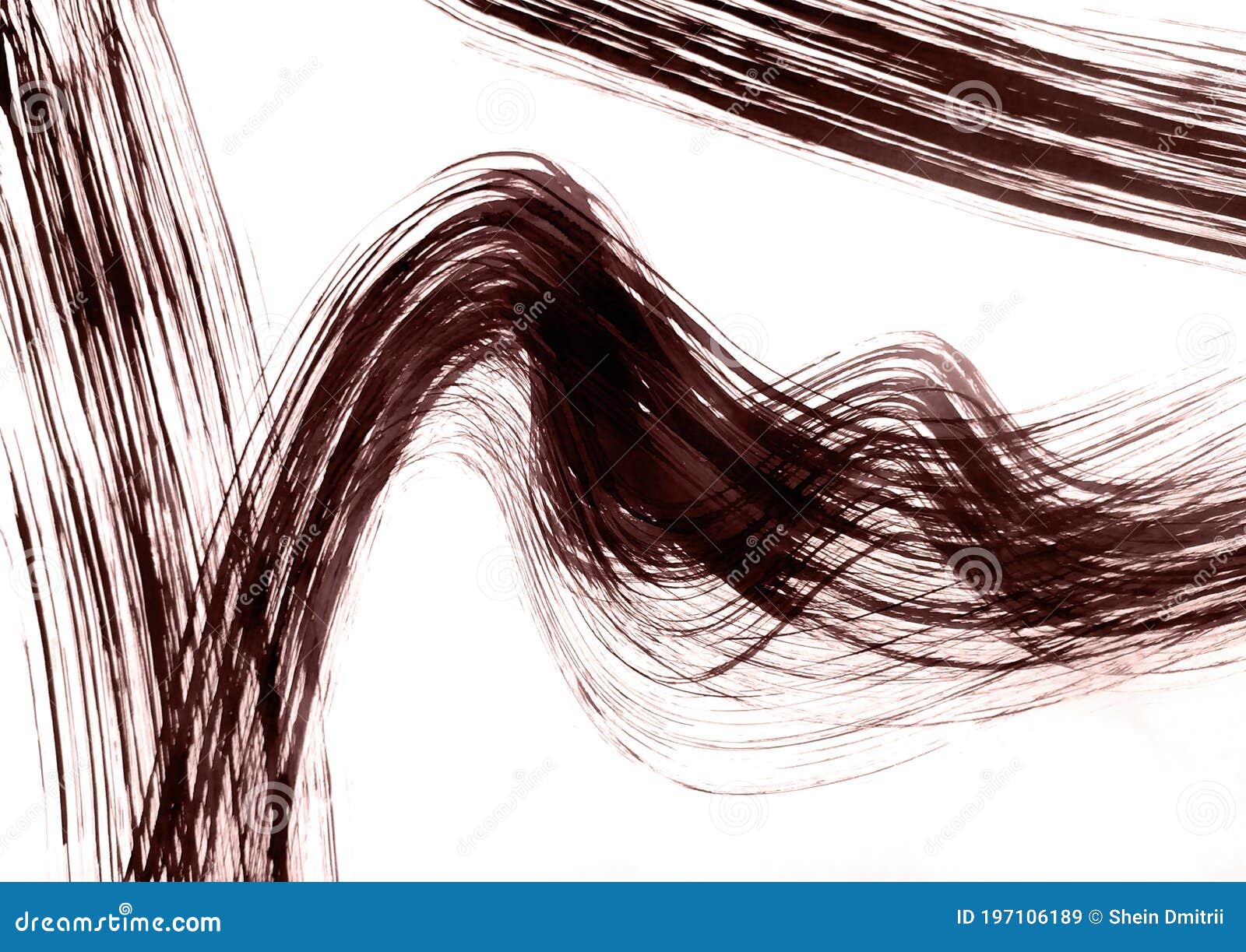 Path of Reflection on the Sheet Format with a Wide Brush. Calligraphy ...