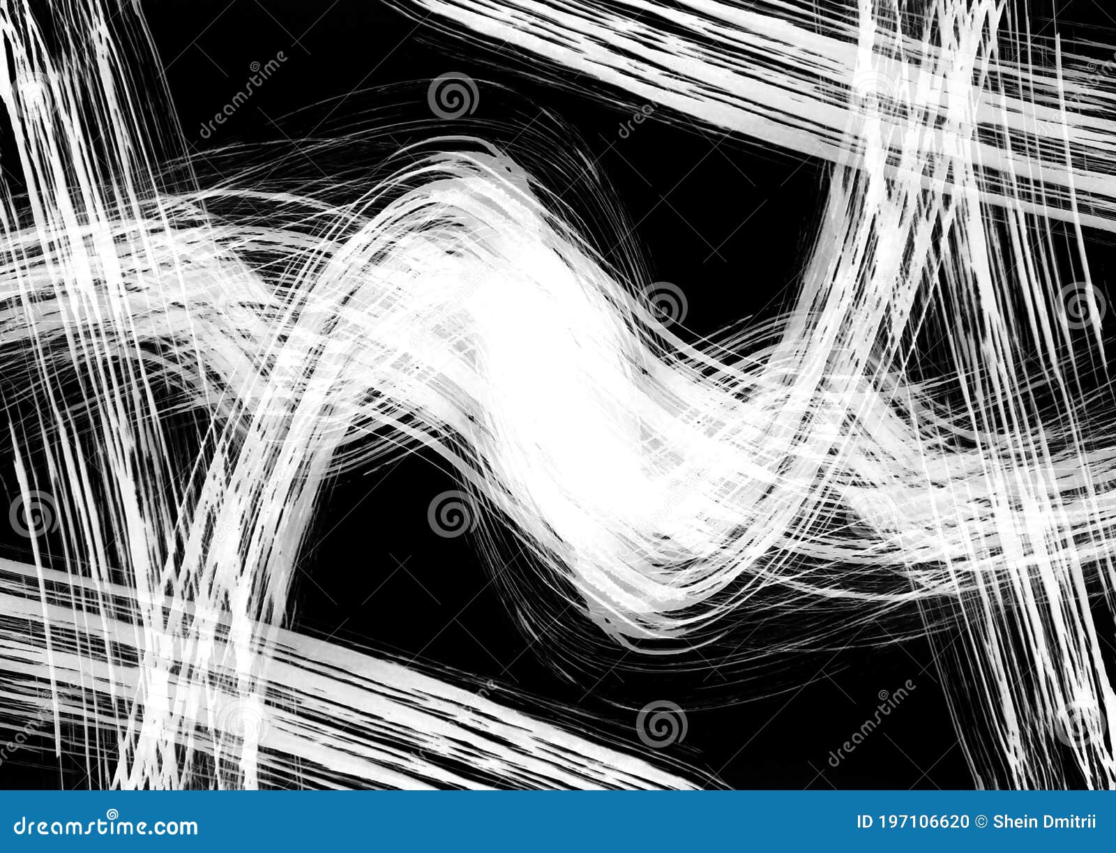 Path Of Reflection On The Sheet Format With A Wide Brush. Calligraphy ...