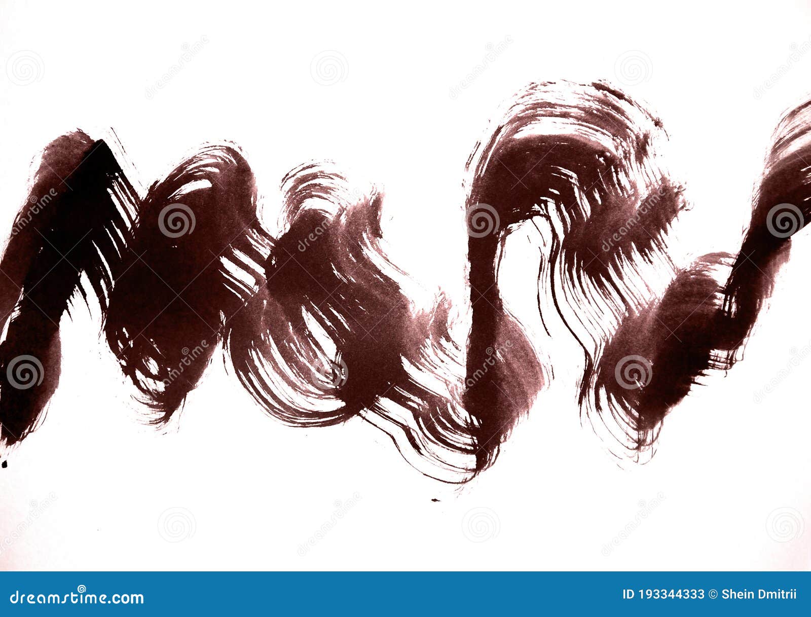 Path of Reflection on the Sheet Format with a Wide Brush. Calligraphy ...