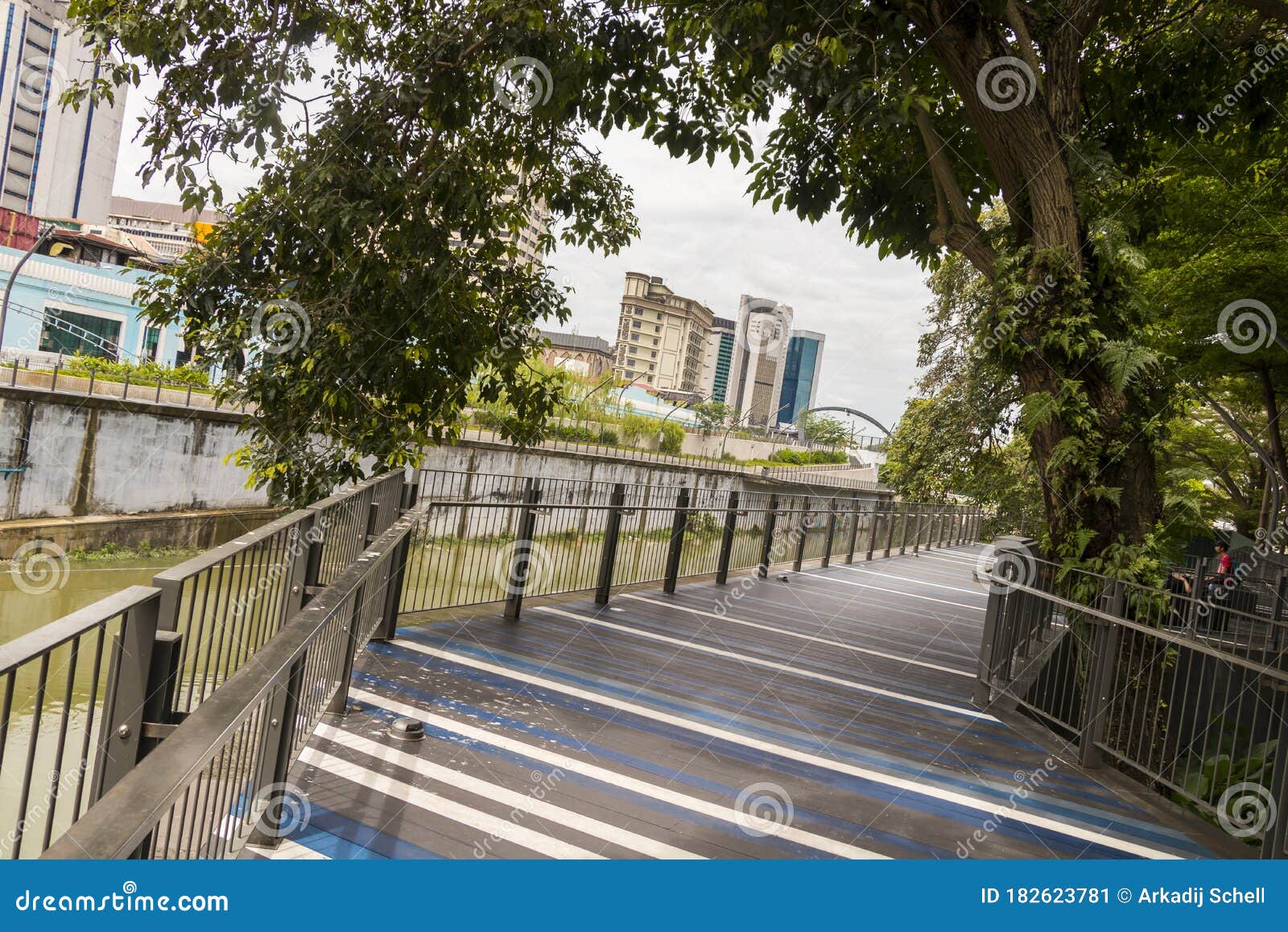 Path by the River of Life in Kuala Lumpur Stock Image - Image of green ...
