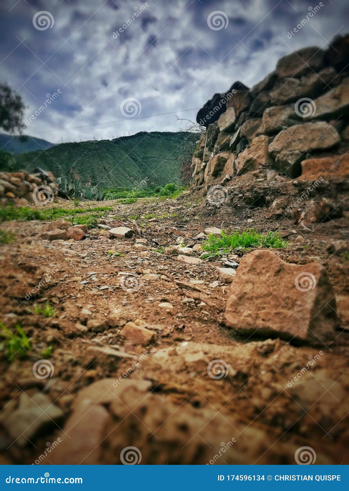 Path stock photo. Image of cloud, blue, stone, path - 174596134
