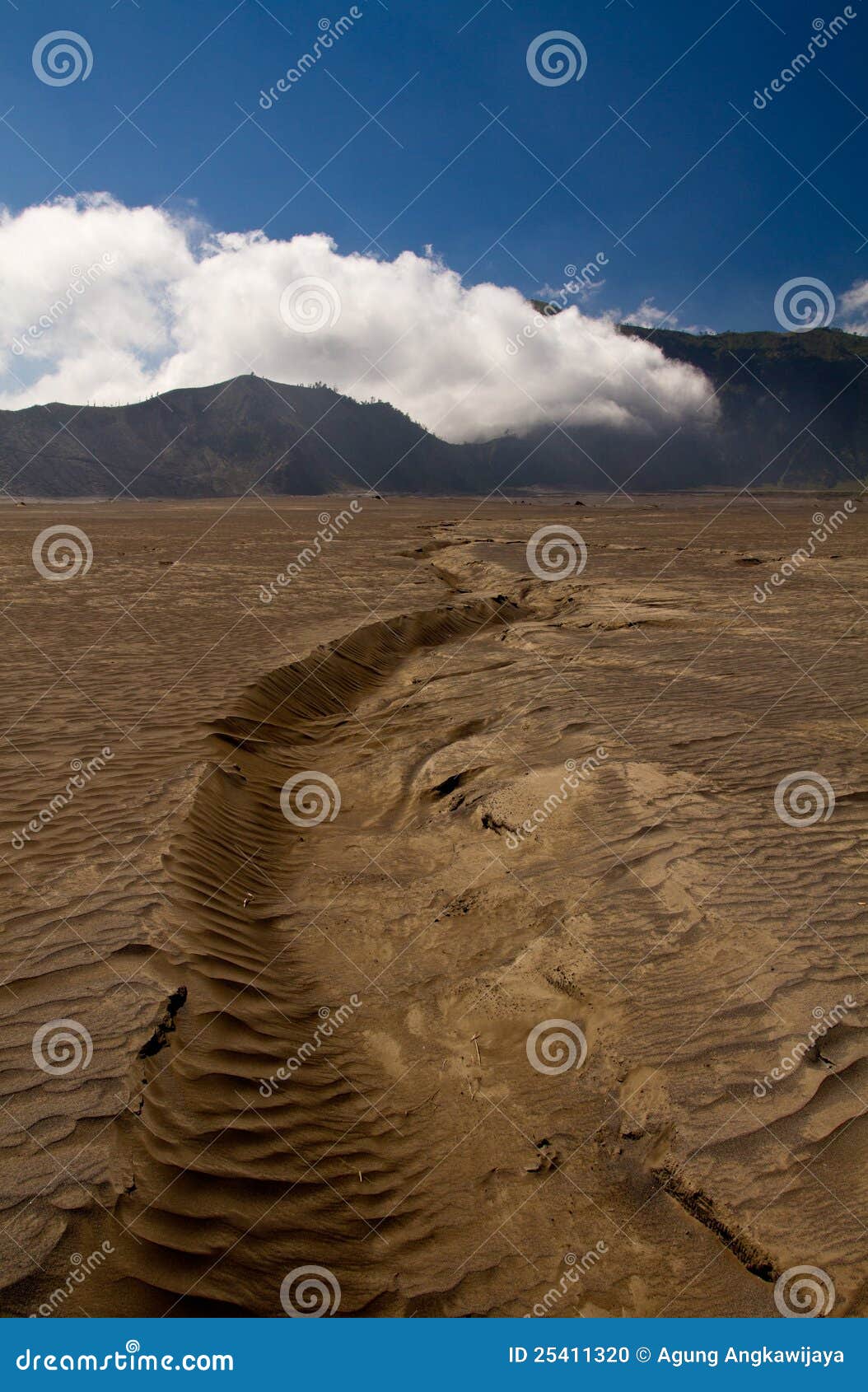Path in the sand stock photo. Image of java, walk, bromo - 25411320