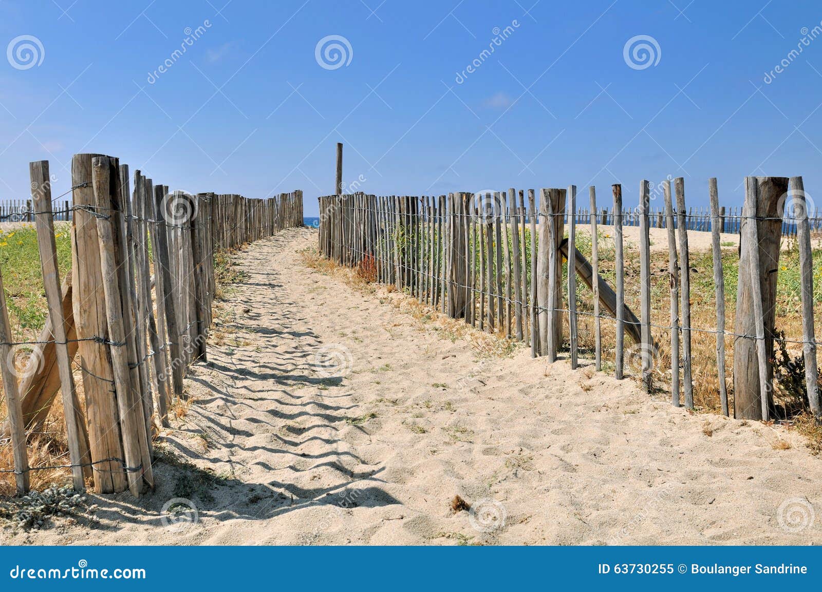 Path in the sand stock image. Image of beach, path, corsica - 63730255