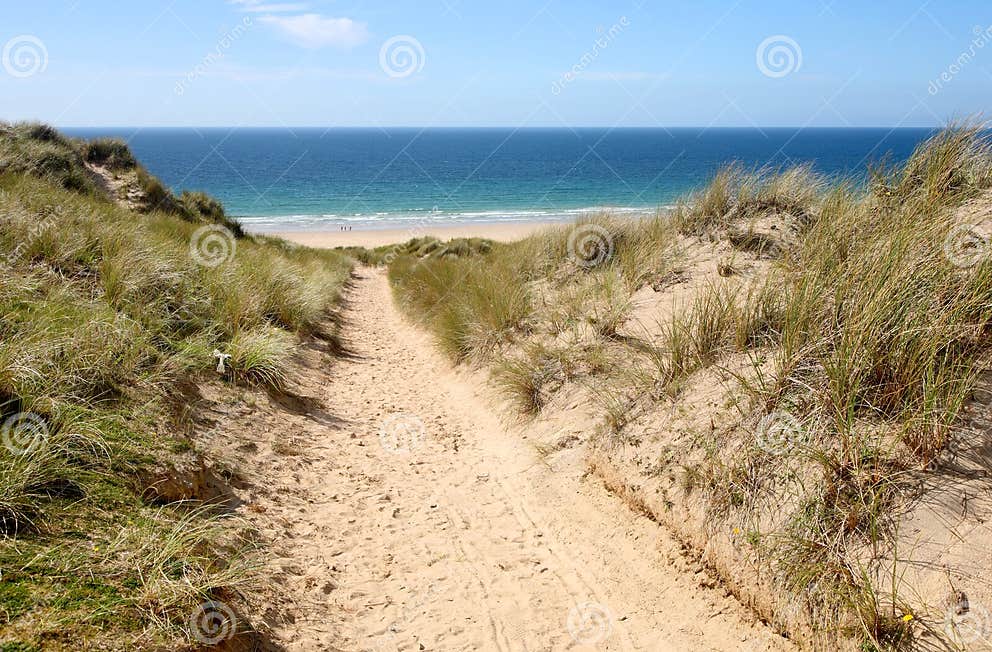 A Path through the Sand Dunes. Stock Image - Image of atlantic, coast ...