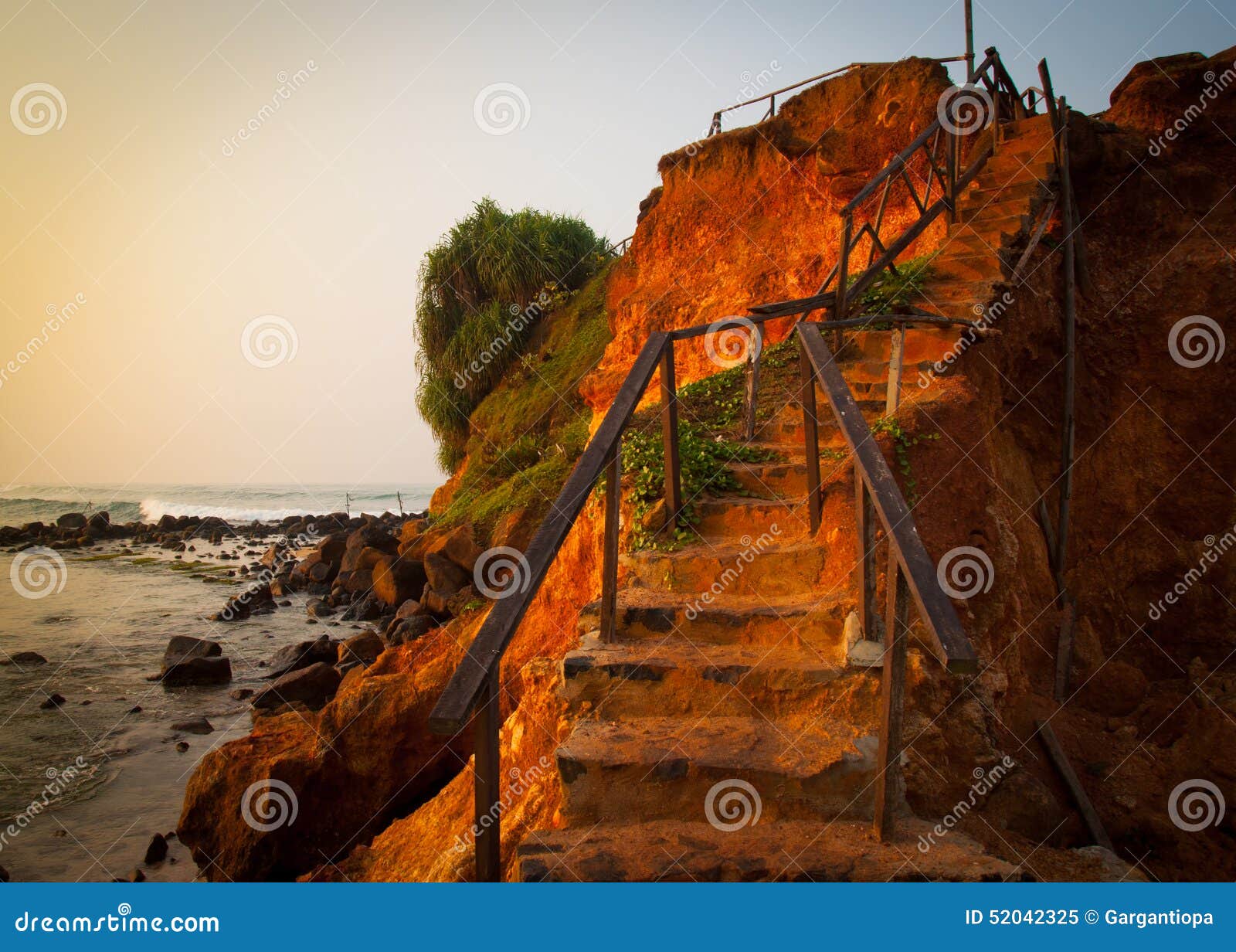 Path through Sand Dunes on a Beach at Sunset Stock Image - Image of ...