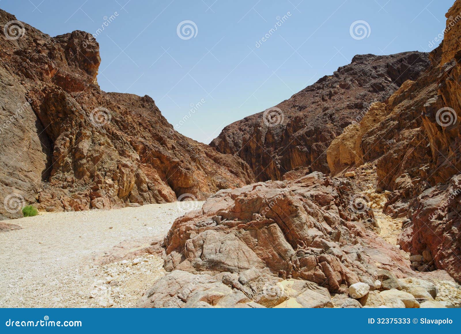Path in Scenic Desert Canyon, Israel Stock Image - Image of orange ...