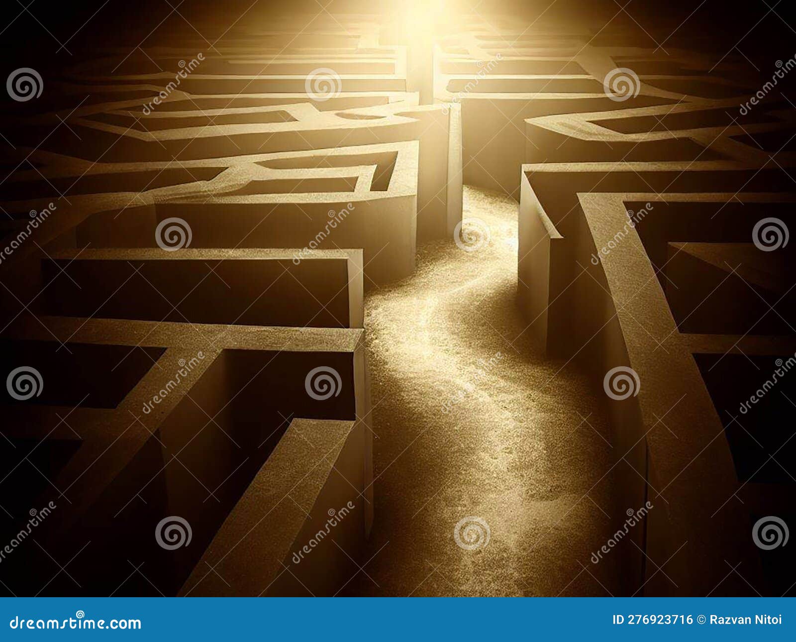 Path Showing the Way Out of the Labyrinth Stock Illustration ...