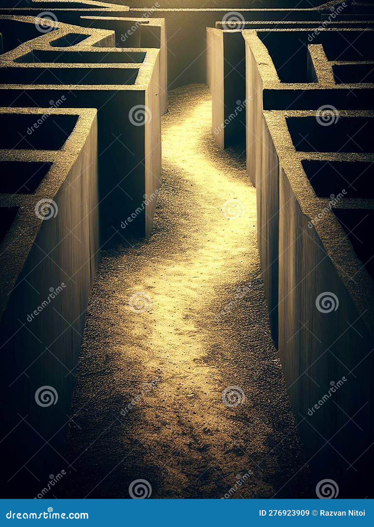 Path Showing the Way Out of the Labyrinth Stock Illustration ...