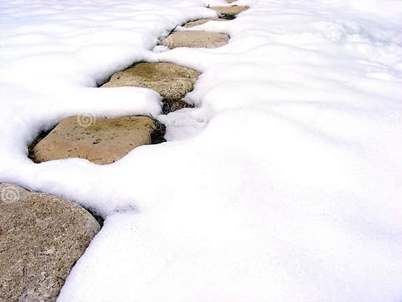 Path in the snow stock photo. Image of polar, footprint - 12891186