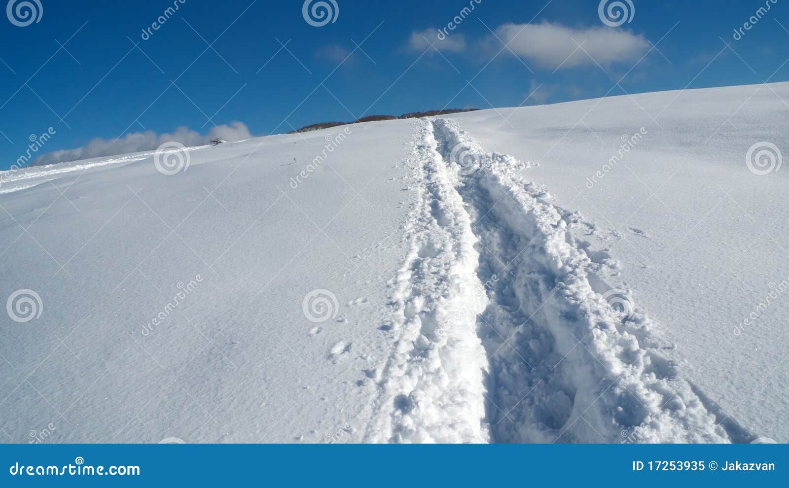 Path in Snow Leading To the Top Stock Image - Image of mountain, white ...