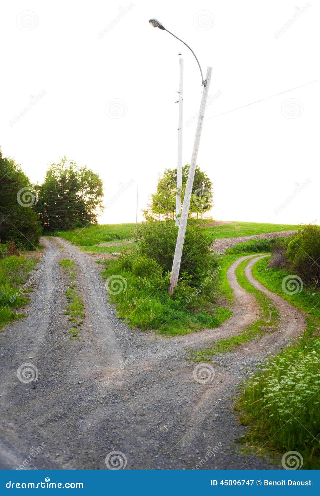 Path Splits in Two and a Choice Must Be Made Stock Image - Image of ...