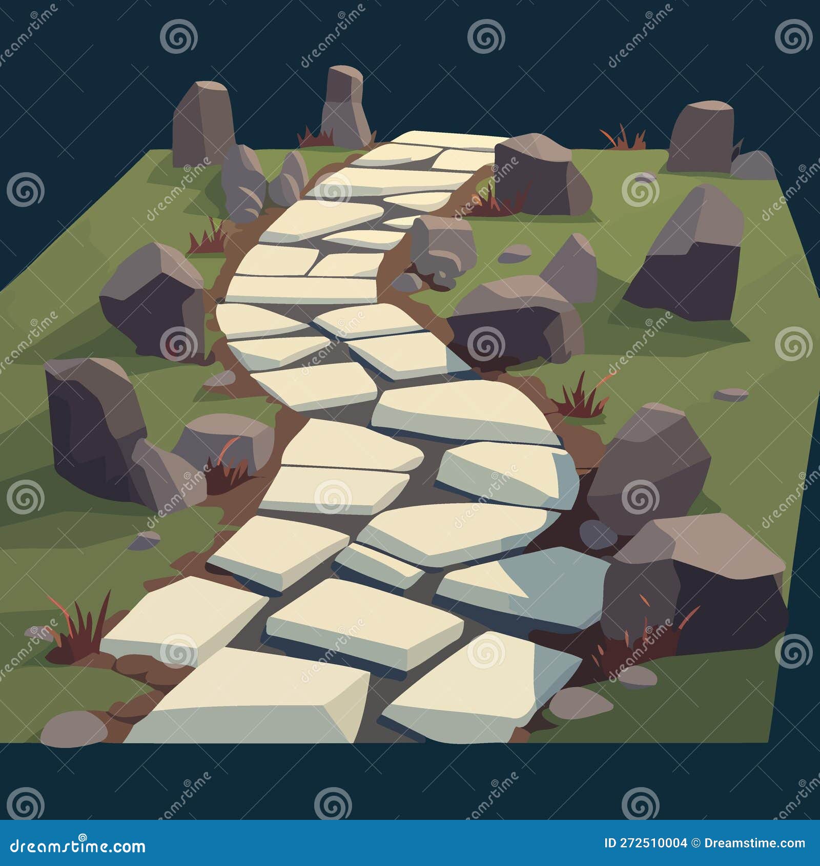 Path with stone tiles stock vector. Illustration of tile - 272510004