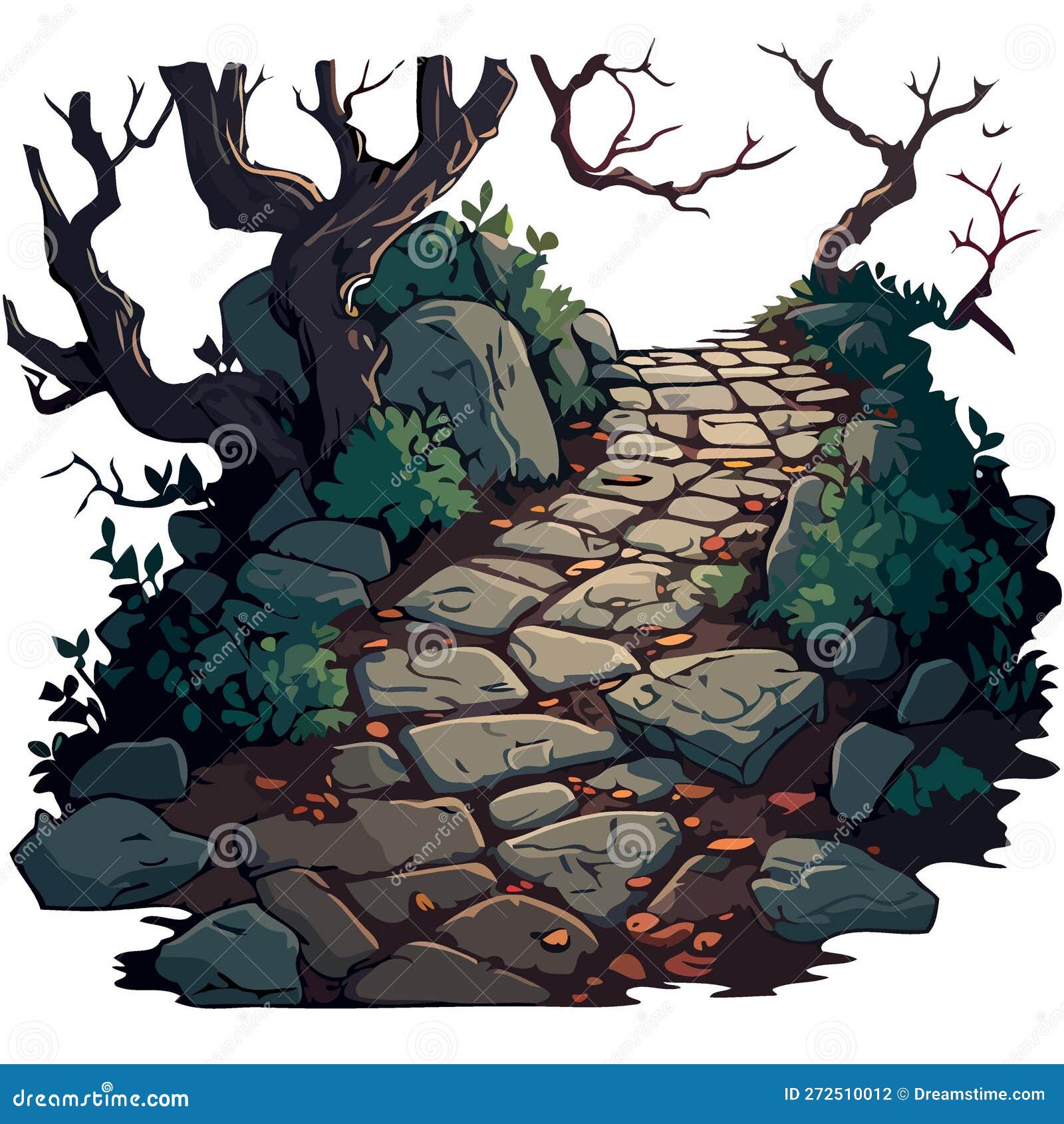 Path with stone tiles stock vector. Illustration of tile - 272510012