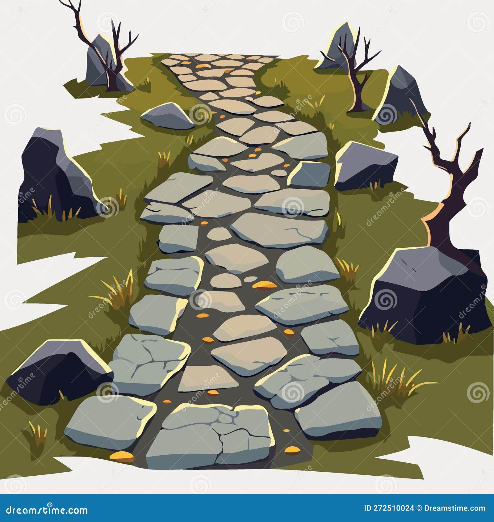 Path with stone tiles stock vector. Illustration of rock - 272510024