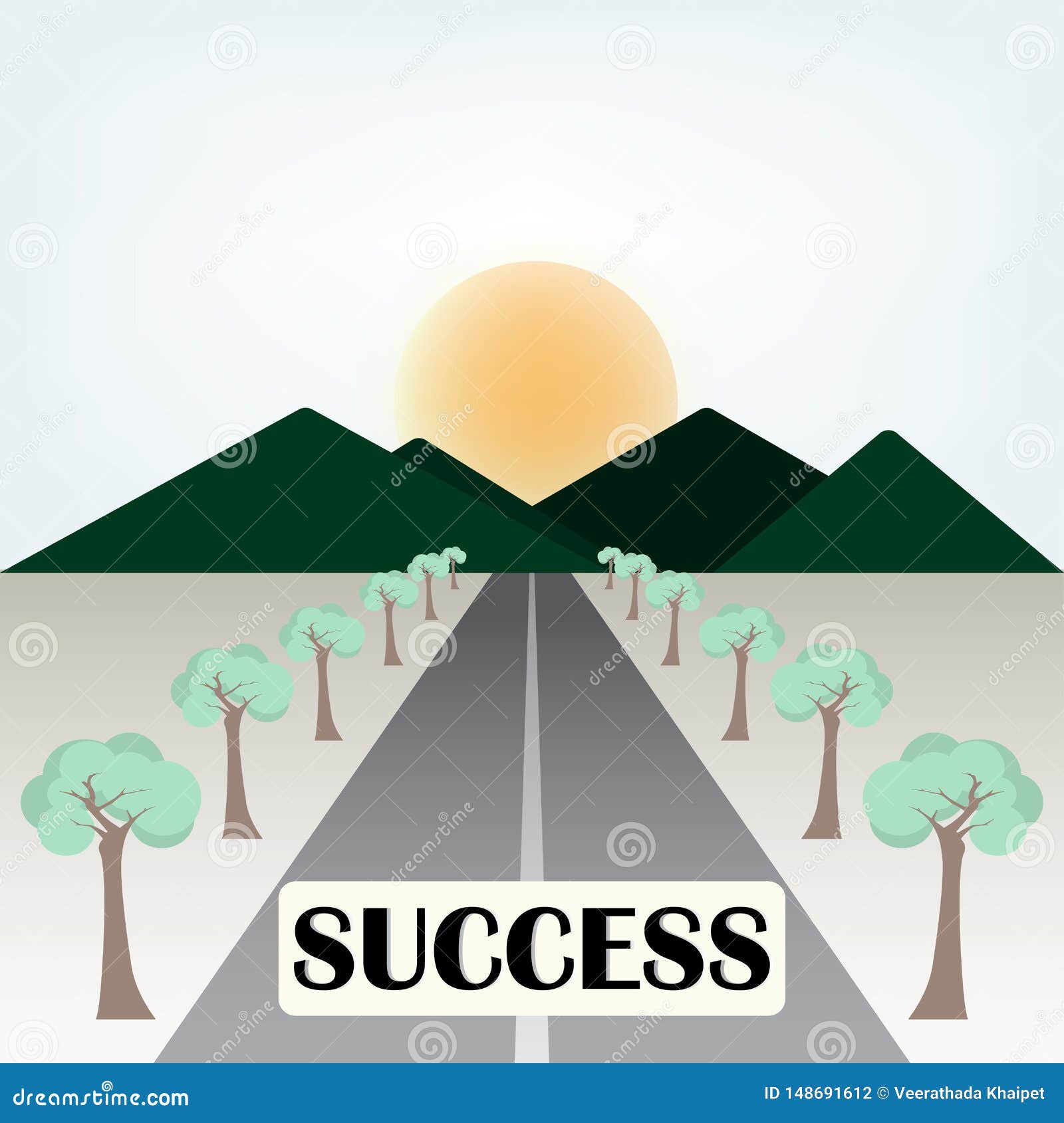 Path of success stock vector. Illustration of journey - 148691612