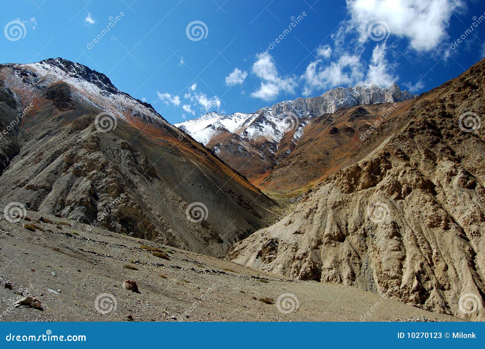Path though Ladakh valley stock image. Image of colours - 10270123