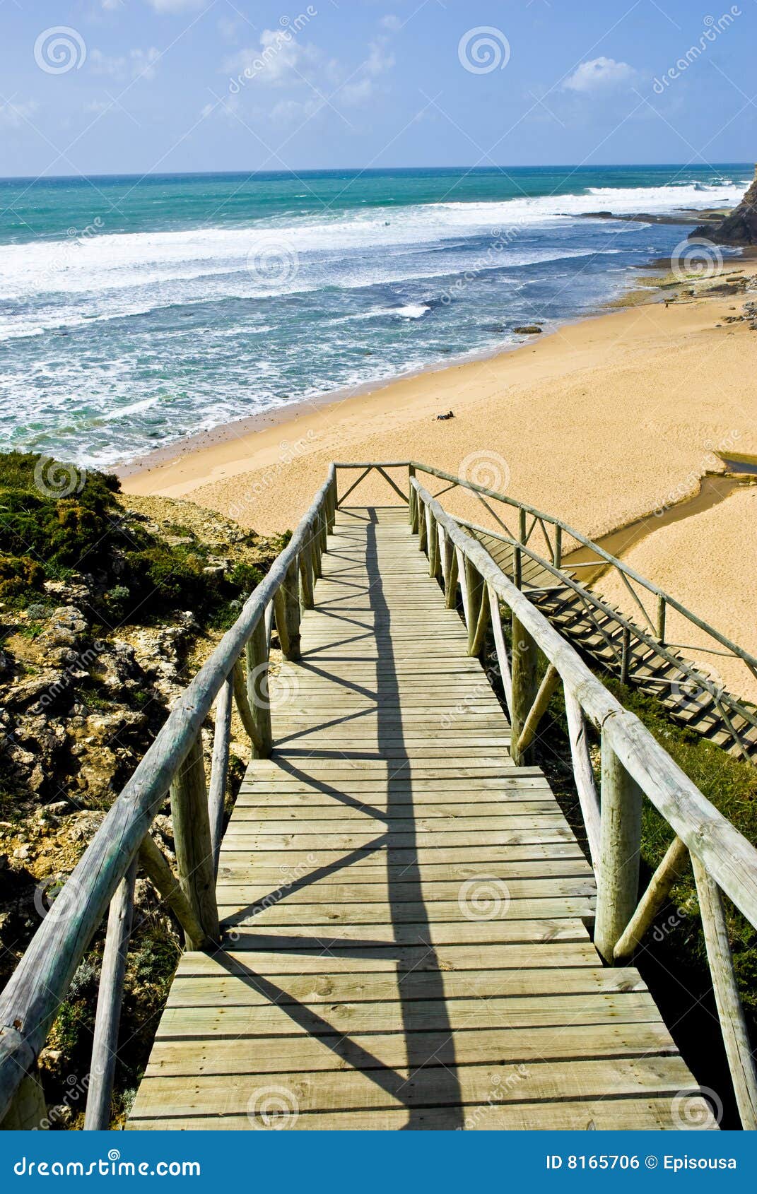 Path to beach stock photo. Image of portugal, ocean, wave - 8165706
