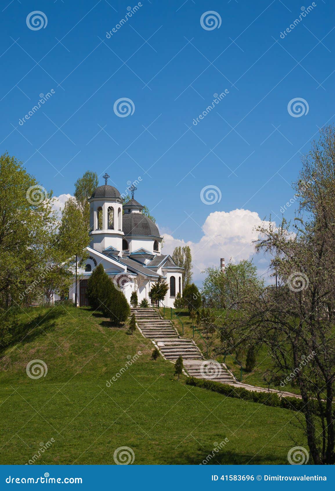 Path to the church stock photo. Image of beautiful, nature - 41583696