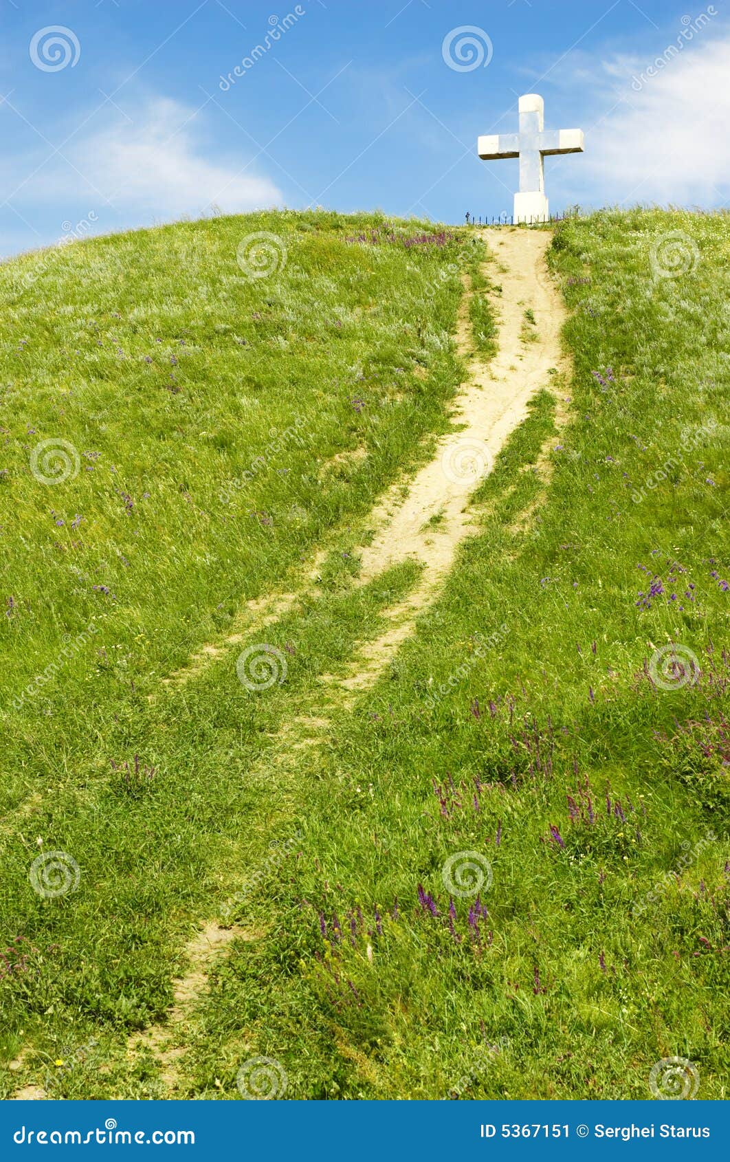 Path to the cross stock image. Image of bright, land, faith - 5367151