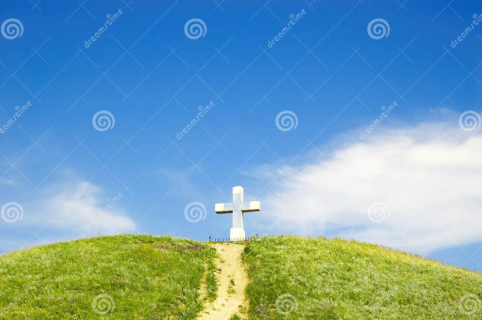 Path to the cross stock image. Image of meadow, freedom - 5367155