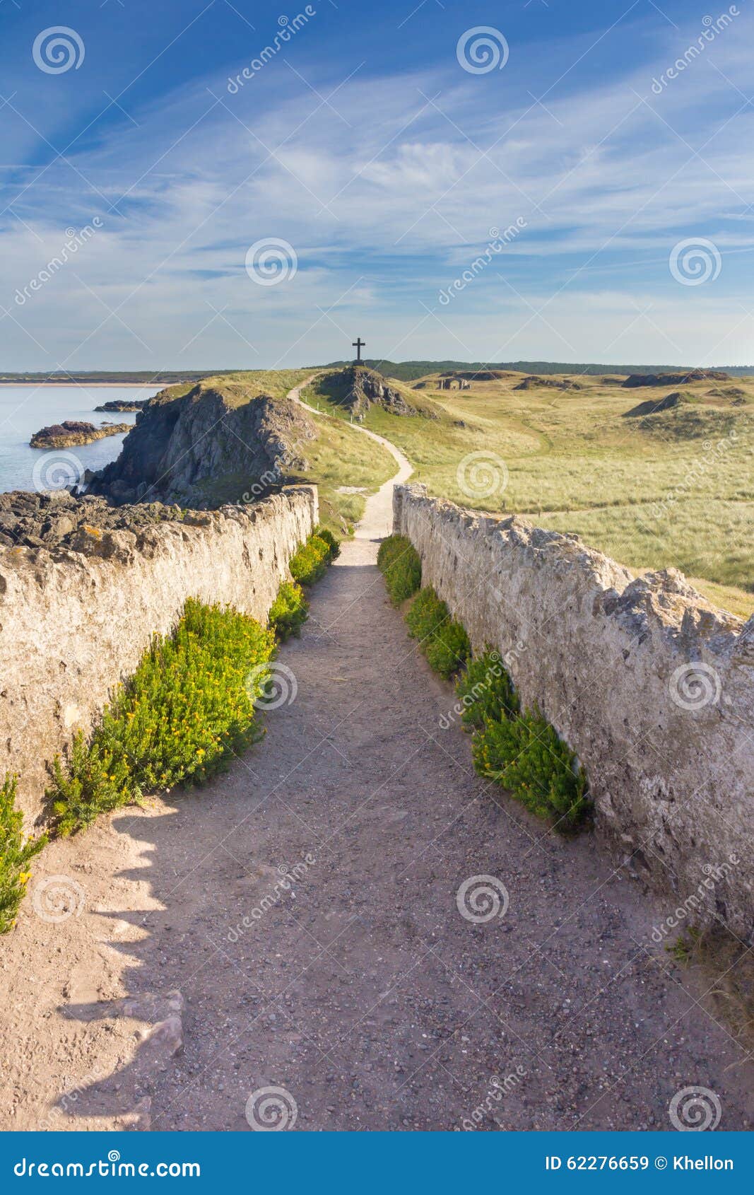 Path to cross stock image. Image of blue, path, wales - 62276659