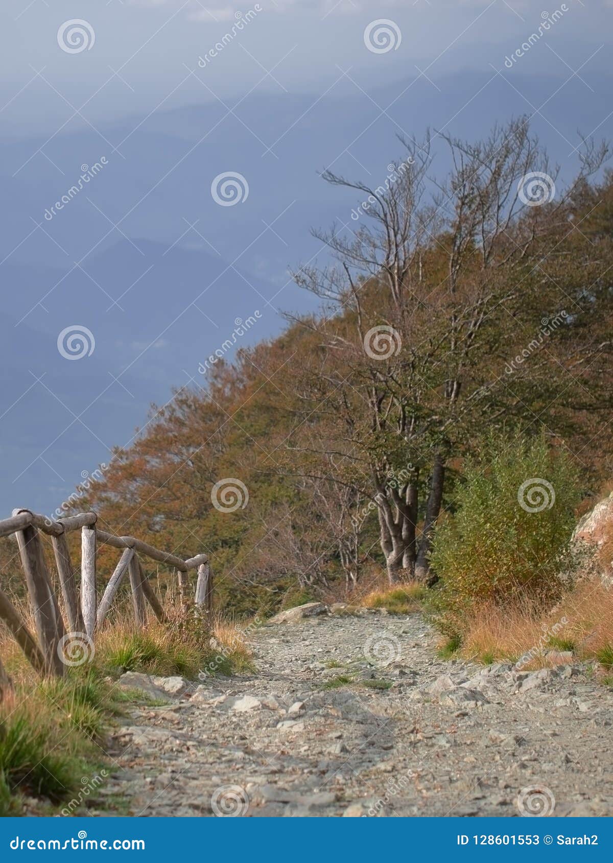 Path To Distant Hills, Journey or Travel Concept, Vertical. Stock Image ...