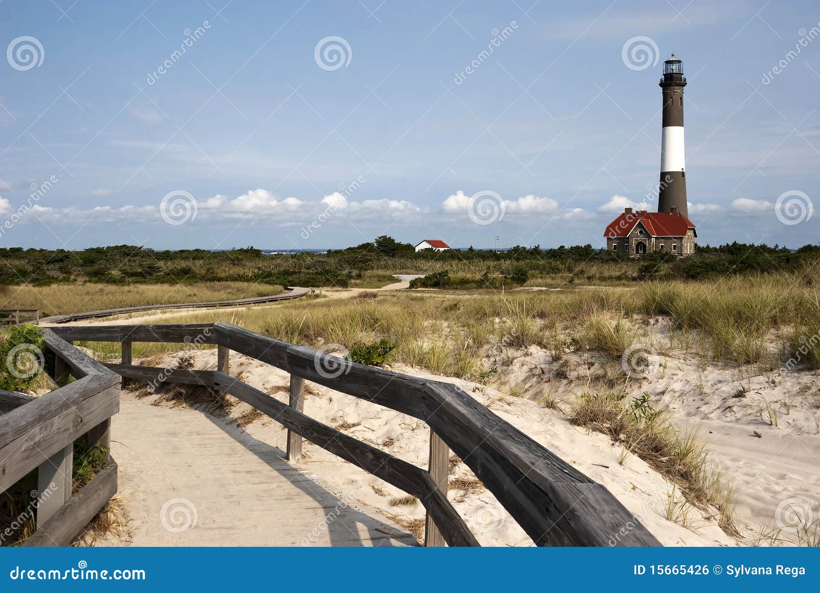 Path To the Fire Island Lighthouse Stock Photo - Image of scenic, wood ...