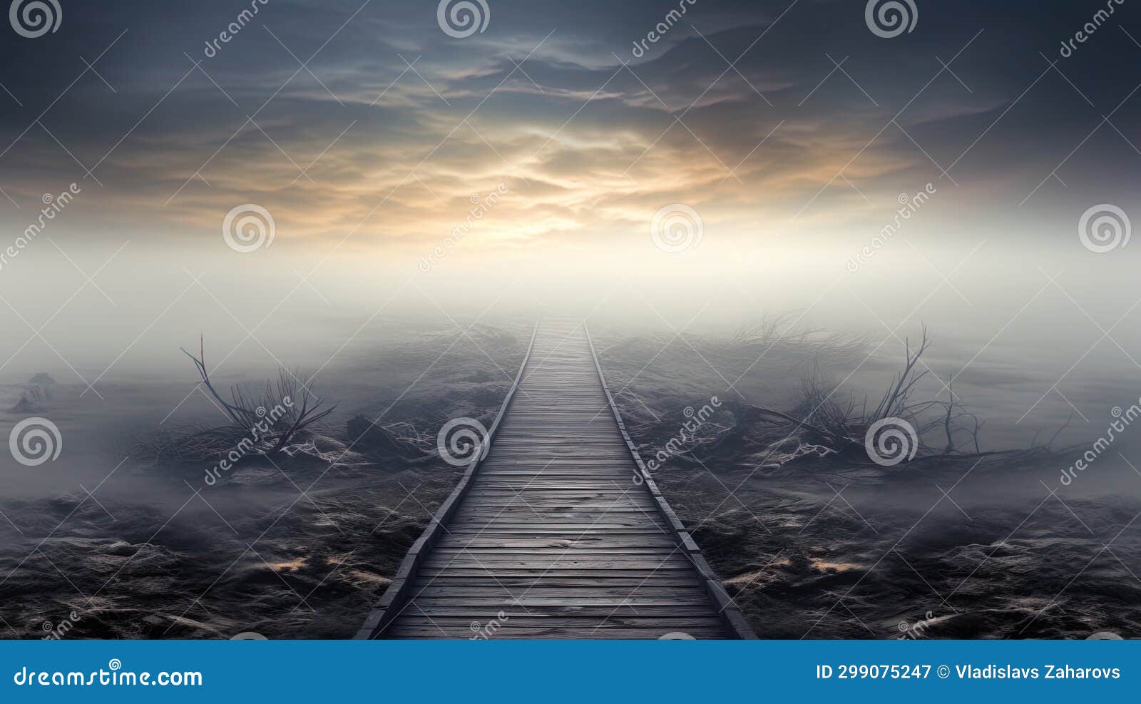 The Path To the Future Path Disappearing in the Future among the Fog ...