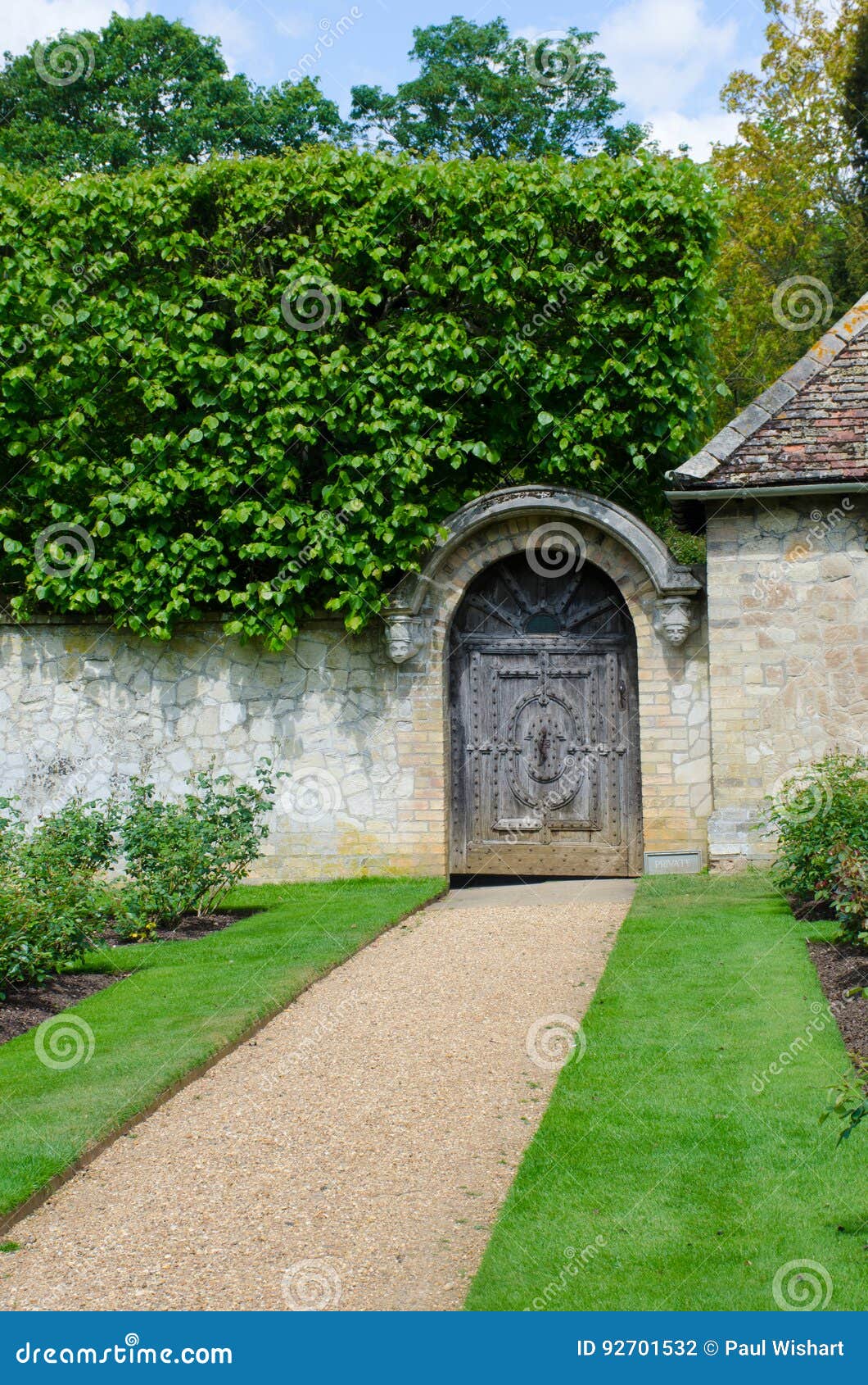 Path To Gate in Traditional English Garden Stock Photo - Image of ...