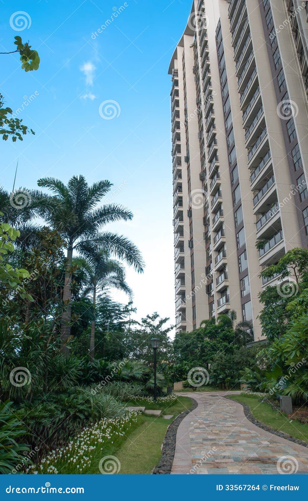 Path to a high building stock photo. Image of apartment - 33567264