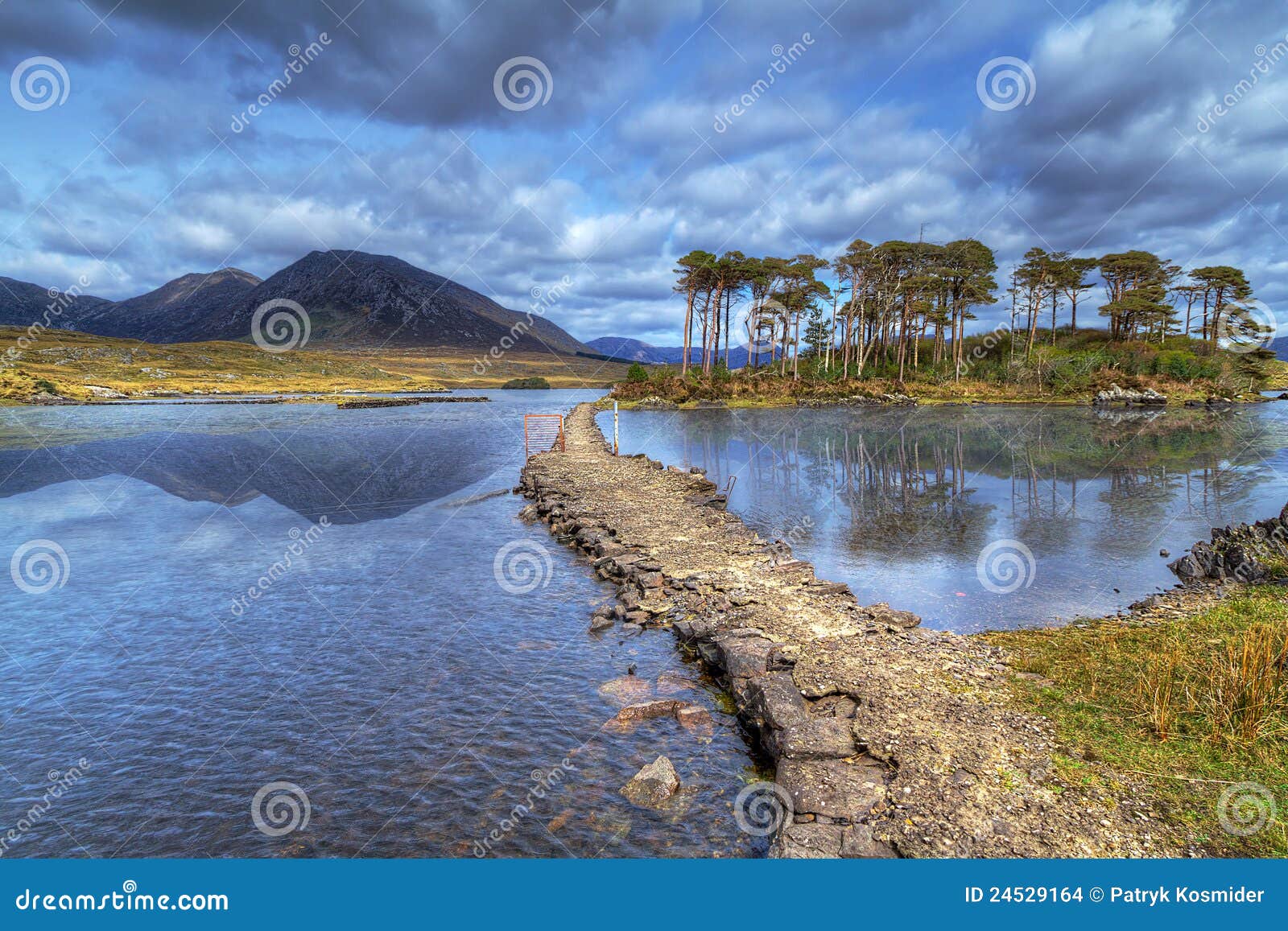 Path To the Island on Lake of Connemara Stock Photo - Image of galway ...