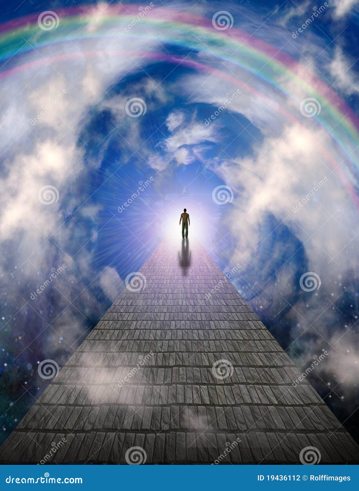 Path to light stock illustration. Illustration of back - 19436112