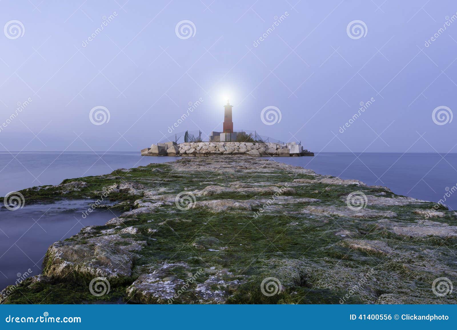 Path to the lighthouse stock photo. Image of water, seascape - 41400556