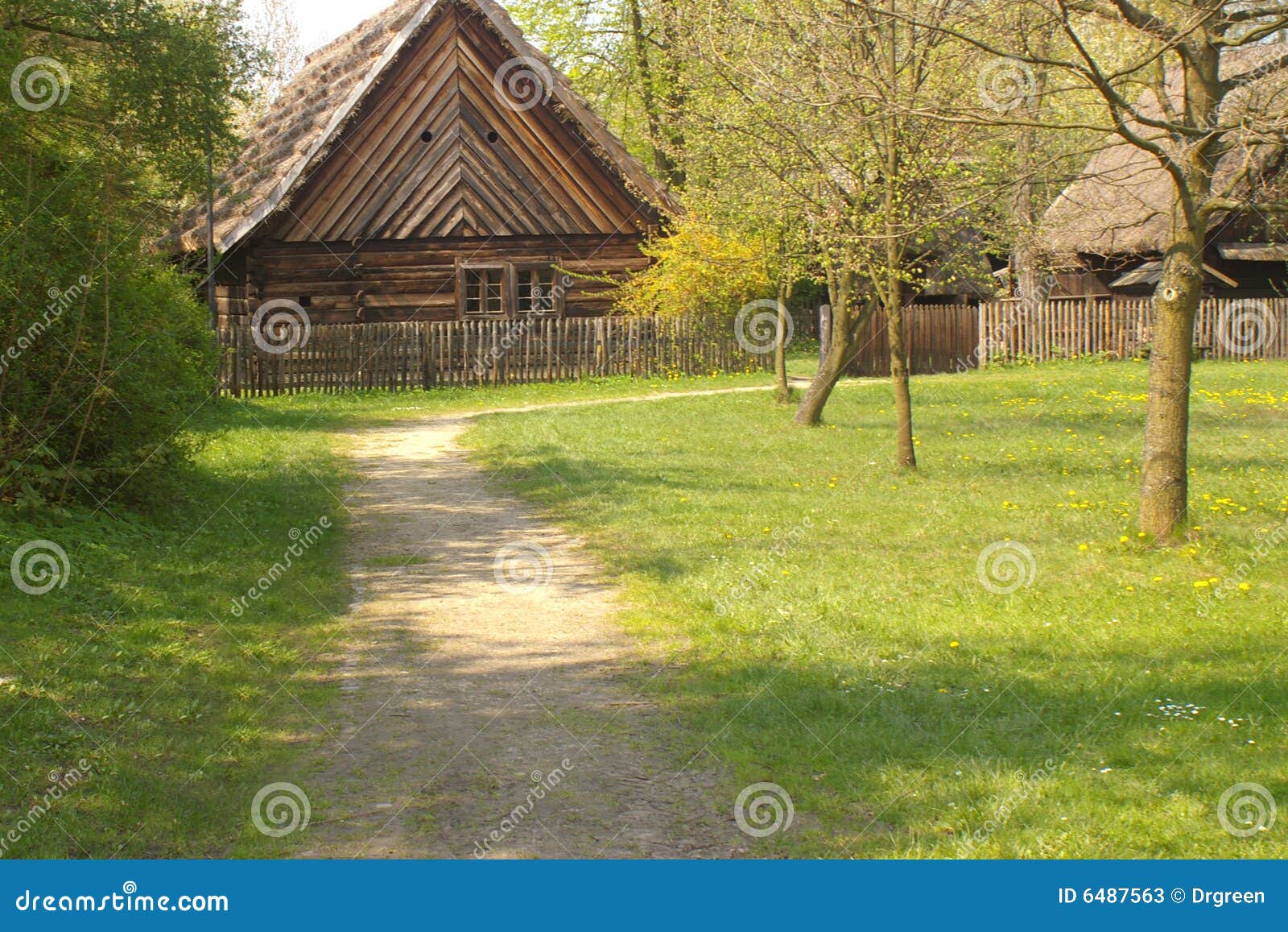 Path To the Old Fashioned House in the Village Stock Image - Image of ...