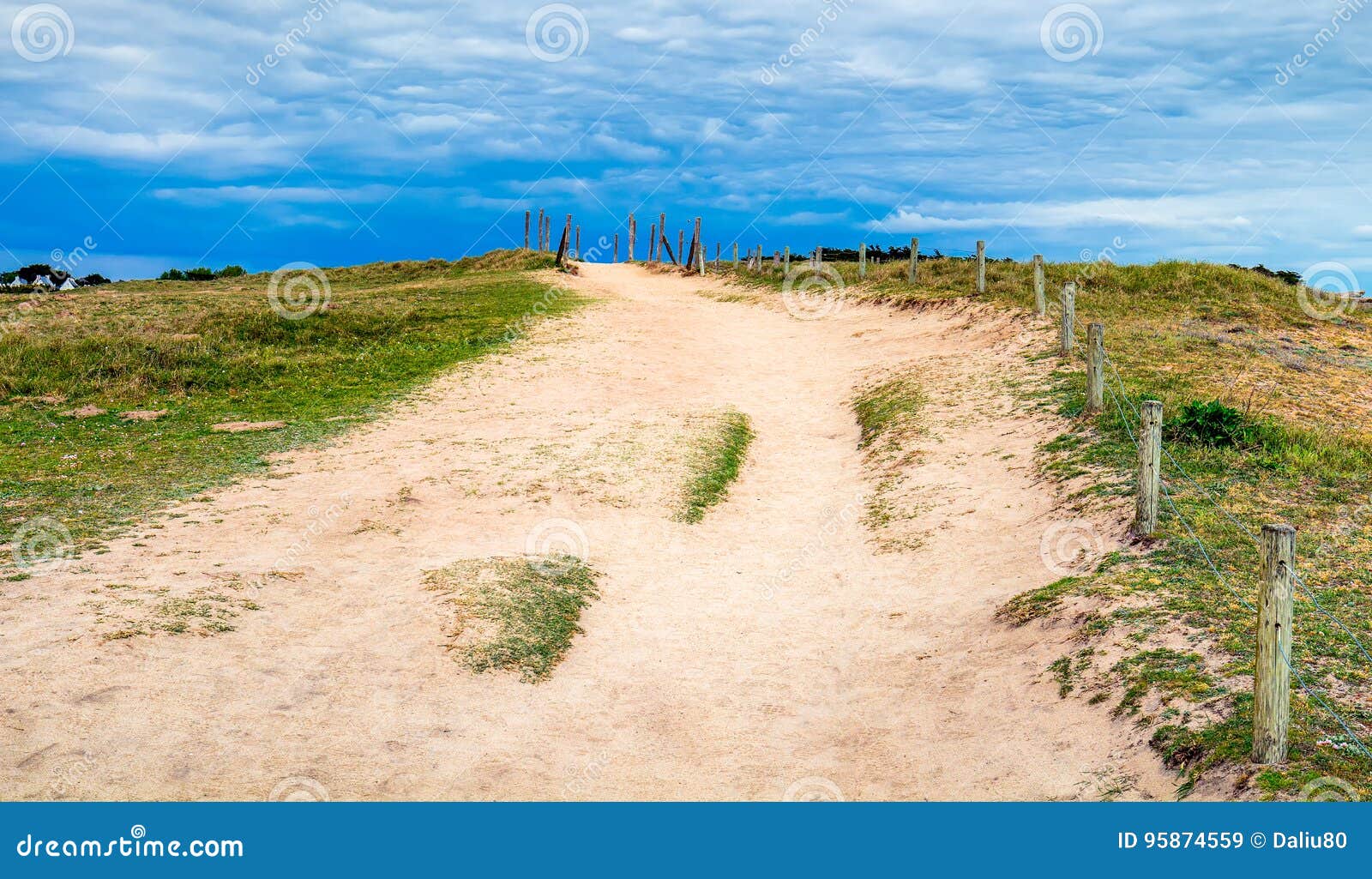 Path To Sand Beach with Beachgrass. Way To the Wide Sandy Beaches of ...