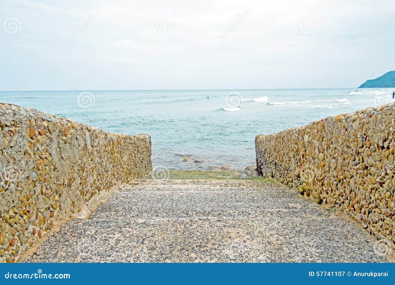 Path to the sea stock image. Image of beach, tourism - 57741107